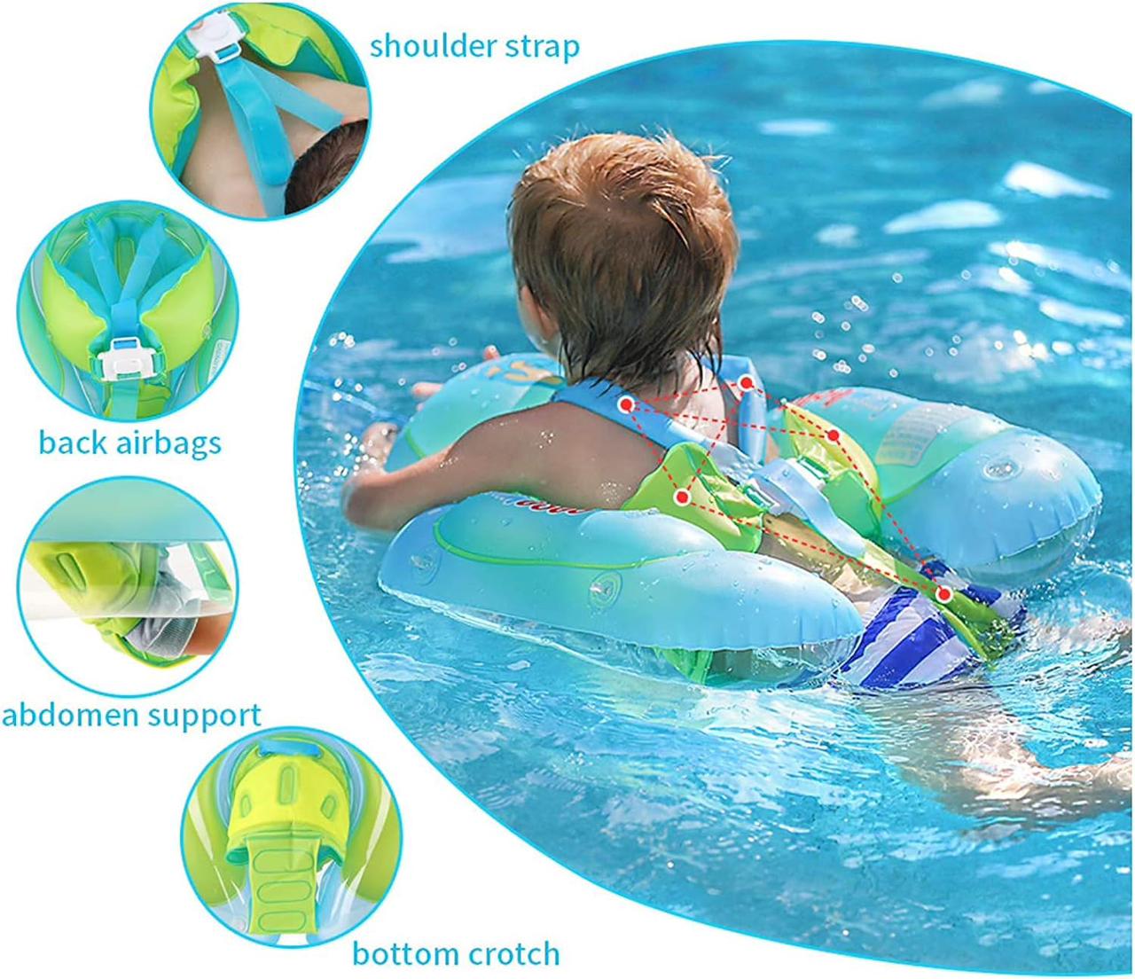 Baby Swimming Float with Inflatable Canopy Infant Floating Ring - Buy ...