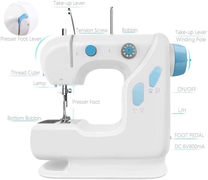 Portable Sewing Machine, mini Beginner Electronic Quilting Machine ...