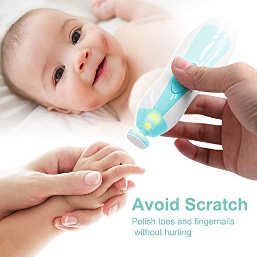 Electric Baby Nail Trimmer & File with LED Light & 10 Grinding ...