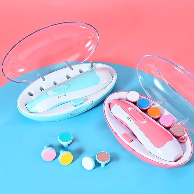 Electric Baby Nail Trimmer & File with LED Light & 10 Grinding ...
