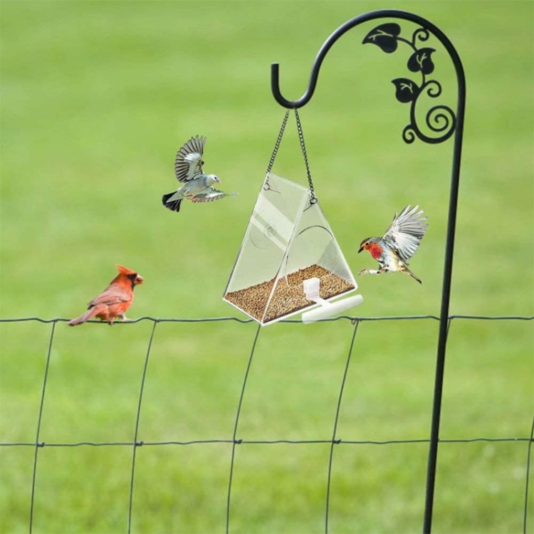 Acrylic Bird Cage Transparent Pet Box Triangle Bird Feeder - Buy Online ...