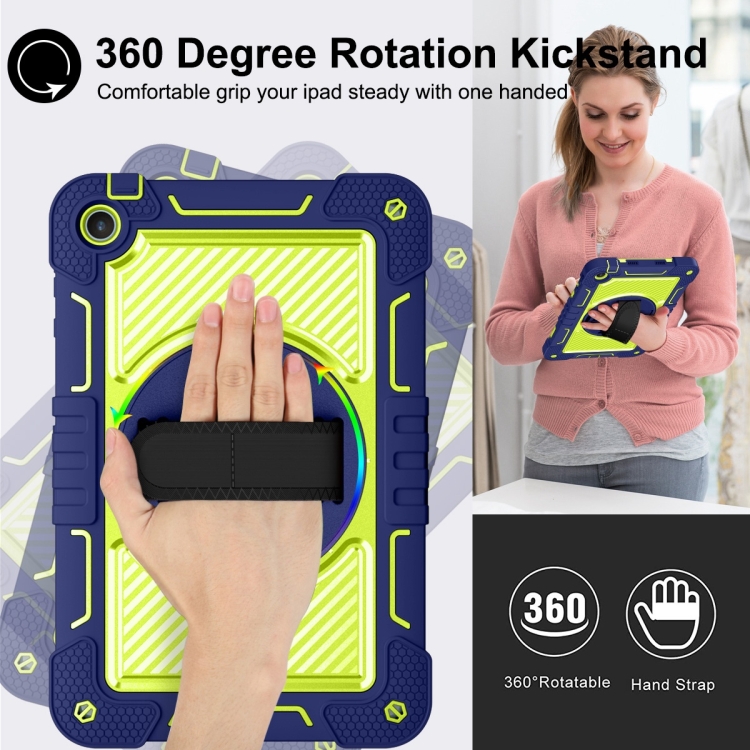 360 Degree Rotation PC Contrast Silicone Tablet Case - Buy Online at ...