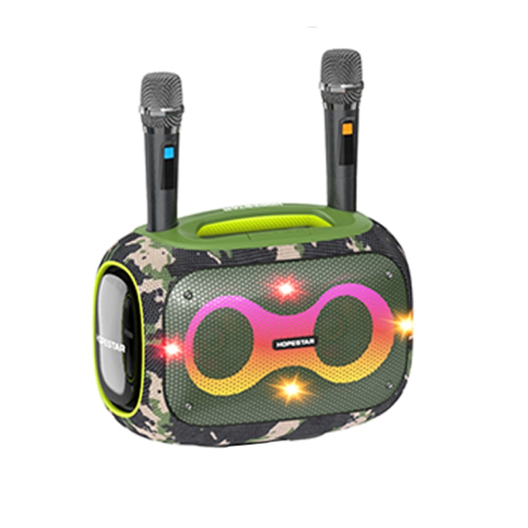 HOPESTAR Party Box 120W Karaoke Bluetooth Speaker with 2 Microphones ...