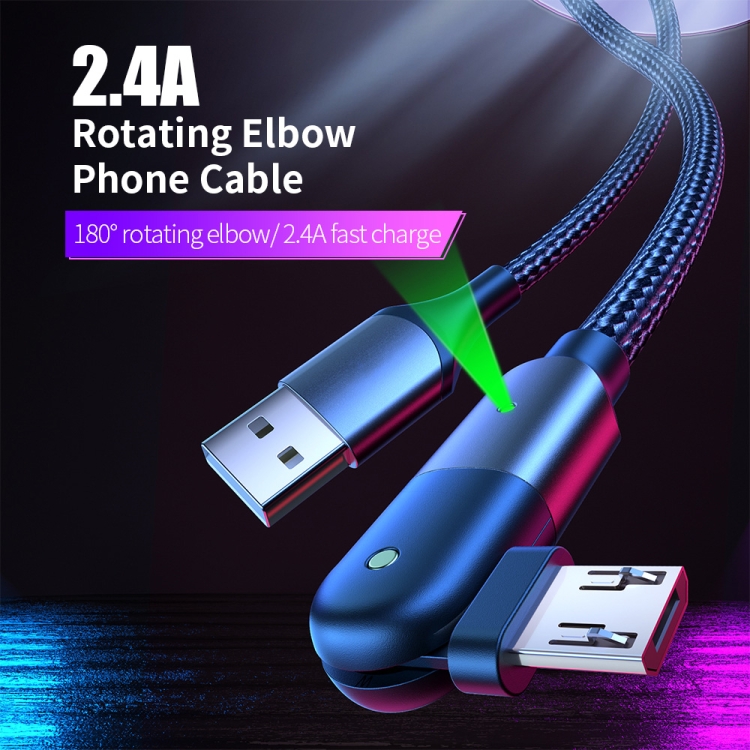2.4A USB to Micro USB 180 Degree Rotating Elbow Charging Cable - Buy ...
