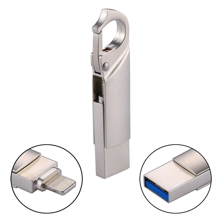 RQW-10F 2 in 1 USB 2.0 & 8 Pin 16GB Keychain Flash Drive - Buy Online ...