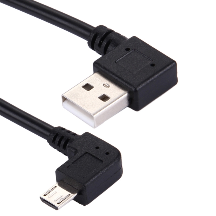 27cm 90 Degree Left Angle Micro USB to 90 Degree Left Angle USB Data ...