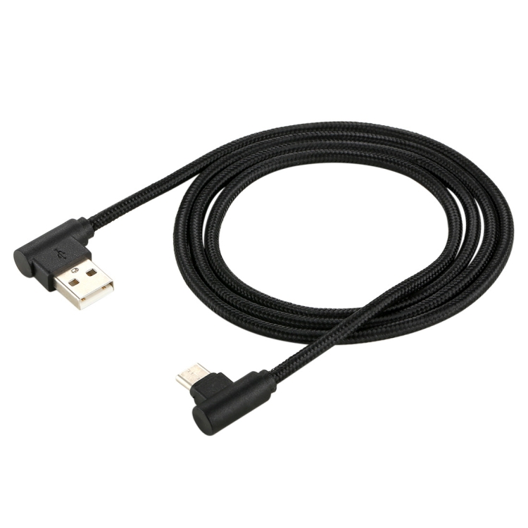 1m USB to USB-C / Type-C Nylon Weave Style Double Elbow Charging Cable ...