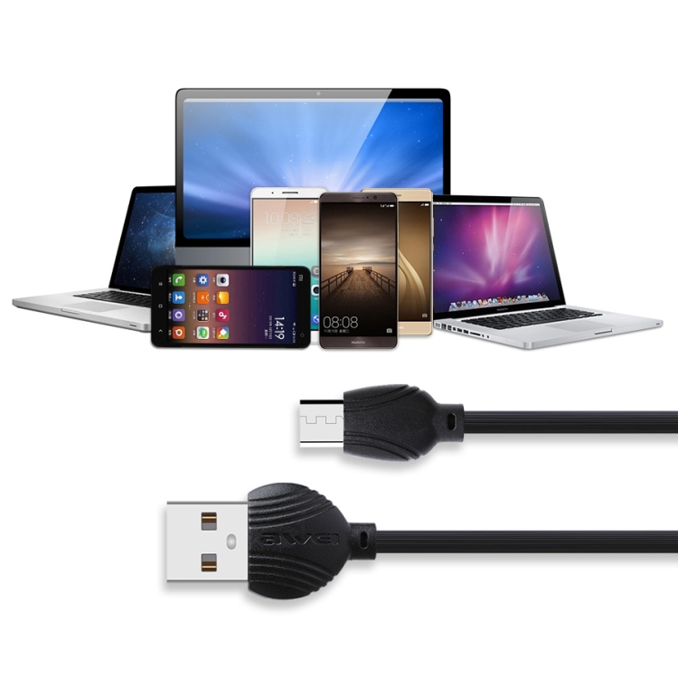 awei CL-61 2 in 1 2.5A Micro USB Charging + Transmission Aluminum Alloy ...