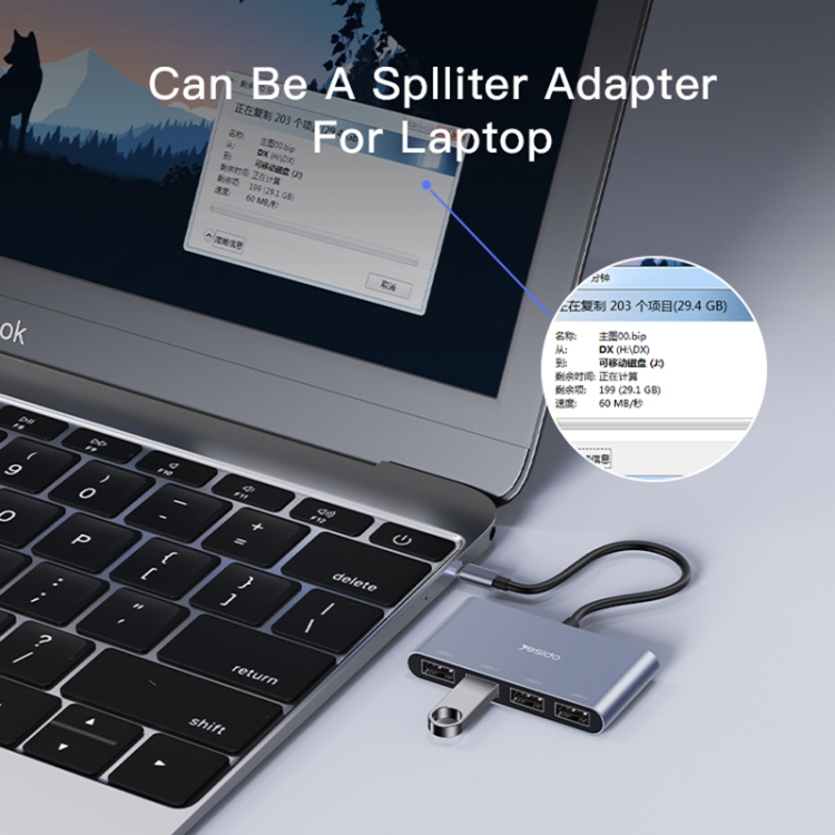 Yesido HB13 4 in 1 USB-C / Type-C Multifunction Docking Station HUB Adapter - Buy Online at Best ...