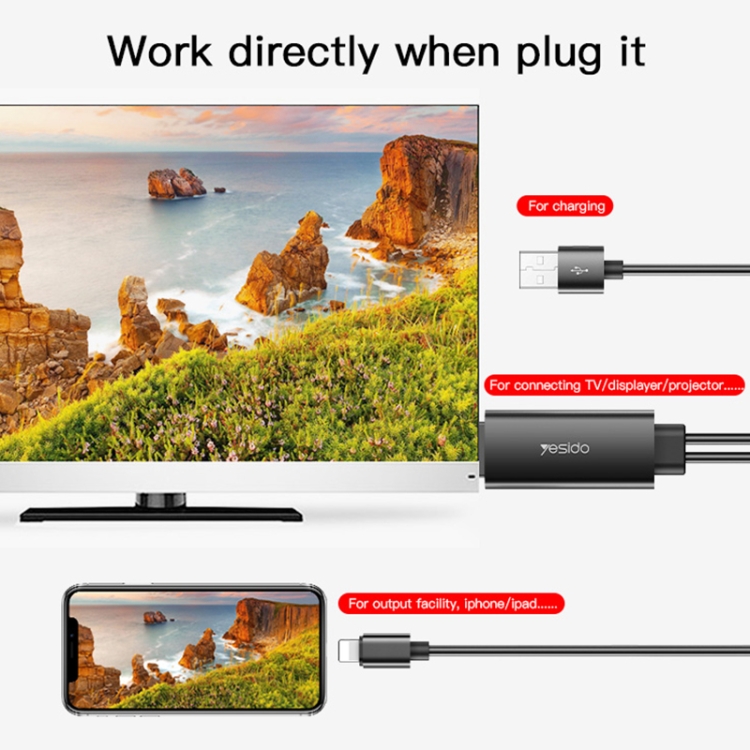 Yesido HM04 8 Pin to HDMI Adapter Cable - Buy Online at Best Price in ...