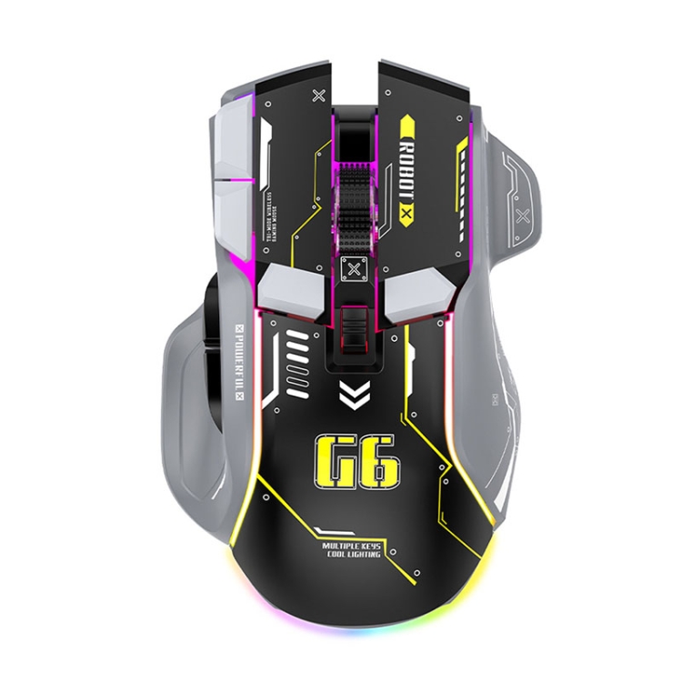HXSJ G6 10 Keys RGB 12800DPI Tri-mode Wireless Gaming Mouse - Buy ...