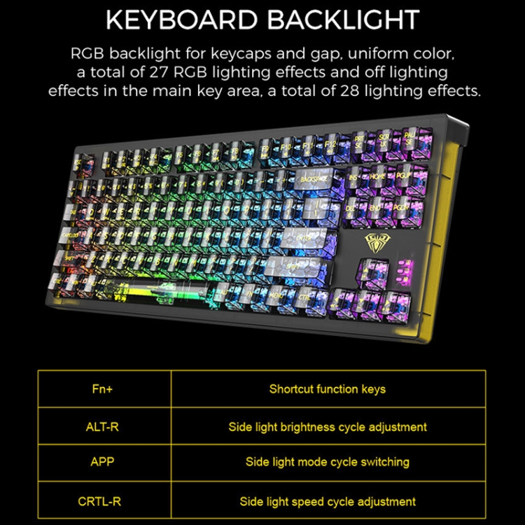 AULA F2183 RGB Wireless Bluetooth Keyboard - Buy Online at Best Price ...