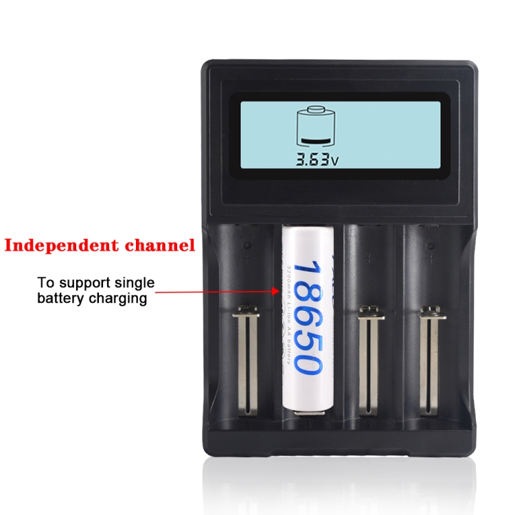 Micro USB 4 Slot Battery Charger for 3.7V Lithium-ion Battery, with LCD ...