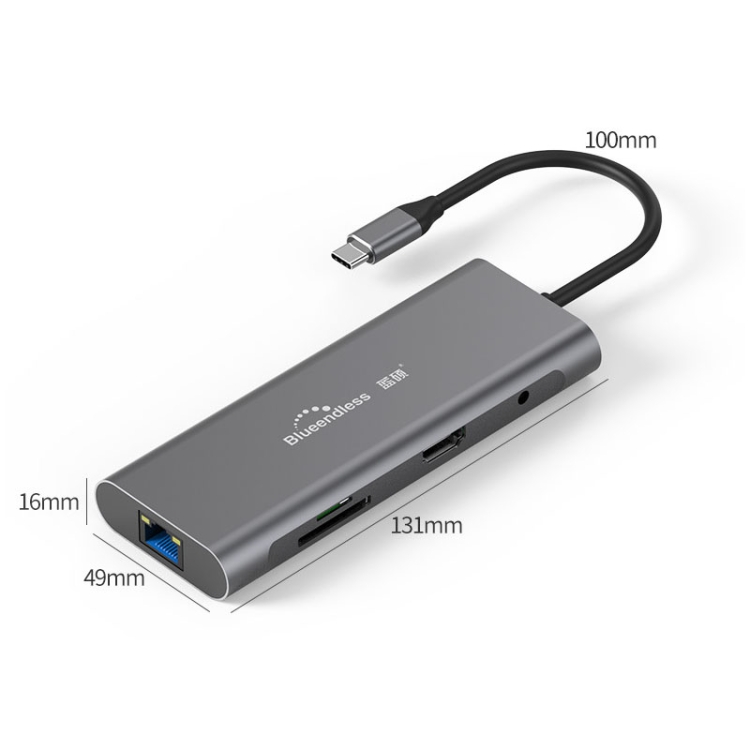 Blueendless 9 In 1 Multi-function Type-C / USB-C HUB Expansion Dock ...