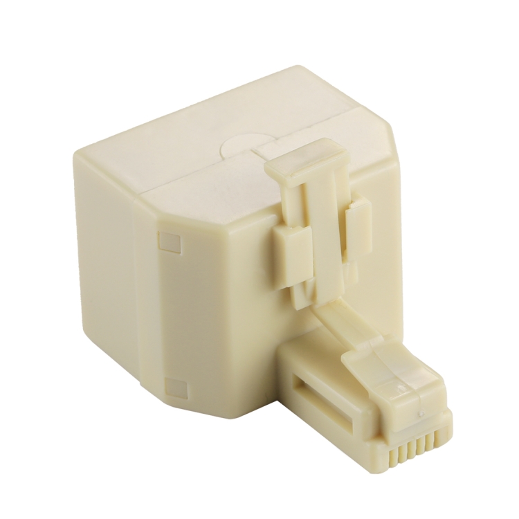 RJ11 Dual Ports Desktop Telephone Extension Cable Extender Connector ...