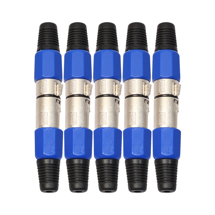 5 Pairs Metal Female Male XLR 3 Pin Jack Socket Plug Audio Connector ...