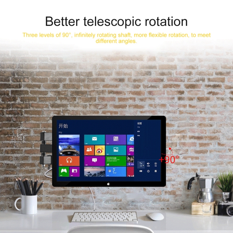 14-27 inch Universal Rotatable Retractable Computer Monitor Three Arms ...