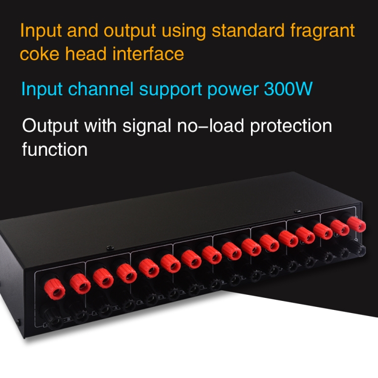 6 In 2 Out 300W Power Amplifier Switcher Loudspeaker Switch Distribute ...