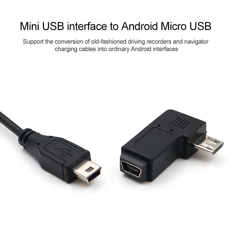 90 Degree Mini USB Female to Micro USB Male Adapter - Buy Online at ...