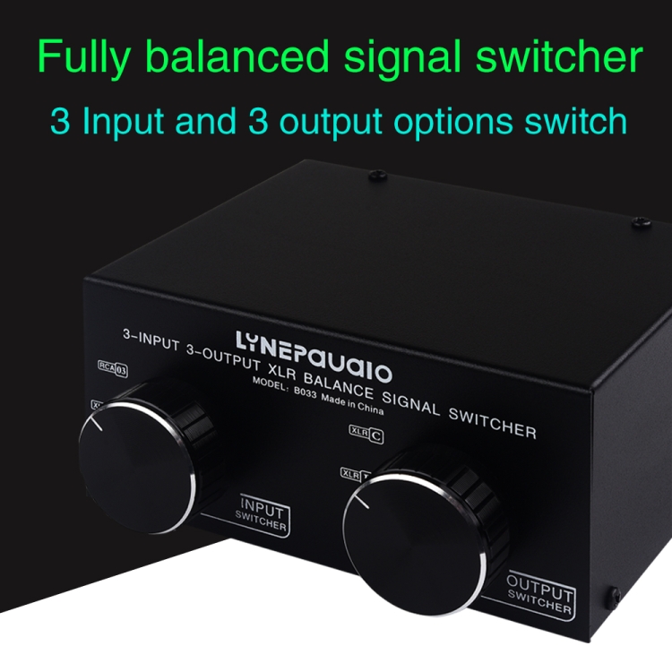 3 Input To 3 Output Fully Balanced XLR Signal Passive Stereo Selector ...
