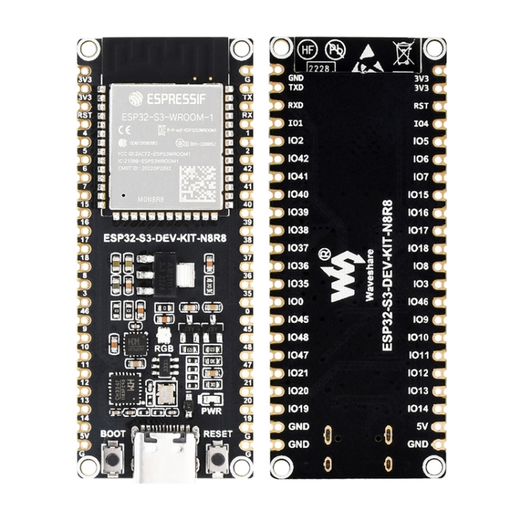 Waveshare ESP32-S3 Microcontroller 2.4GHz Wi-Fi Development Board ESP32 ...