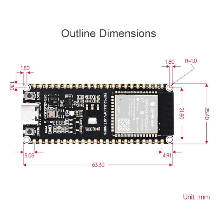 Waveshare ESP32-S3 Microcontroller 2.4GHz Wi-Fi Development Board ESP32 ... Waveshare ESP32-S3 Microcontroller 2.4GHz Wi-Fi Development Board ESP32 ...
