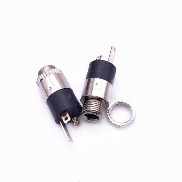 50 PCS Headphone Jack 3.5 Audio Jack 3-pin with Nut Vertical Dual ...
