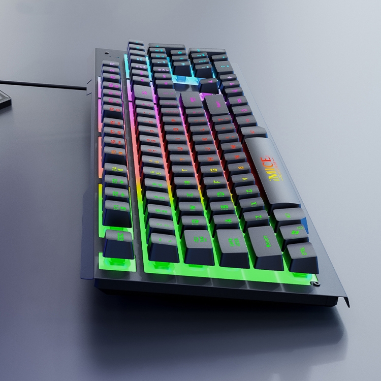 IMICE AK-900 104 Keys Metal Backlit Gaming Wired Suspended Illuminated ...
