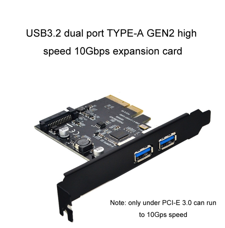 USB3.2 Expansion Card GEN2 Type-A Port ASMedia ASM3142 Transfer 10Gbps ...