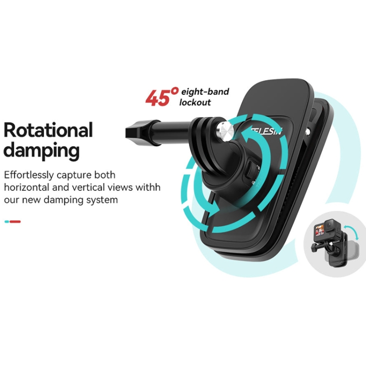 TELESIN Quick Release Universal Backpack Clip Magnetic Backpack ...