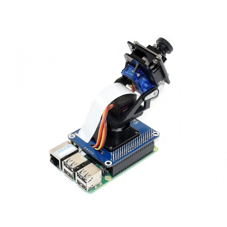 Waveshare 2-DOF Pan-Tilt HAT for Raspberry Pi, Light Intensity Sensing ...