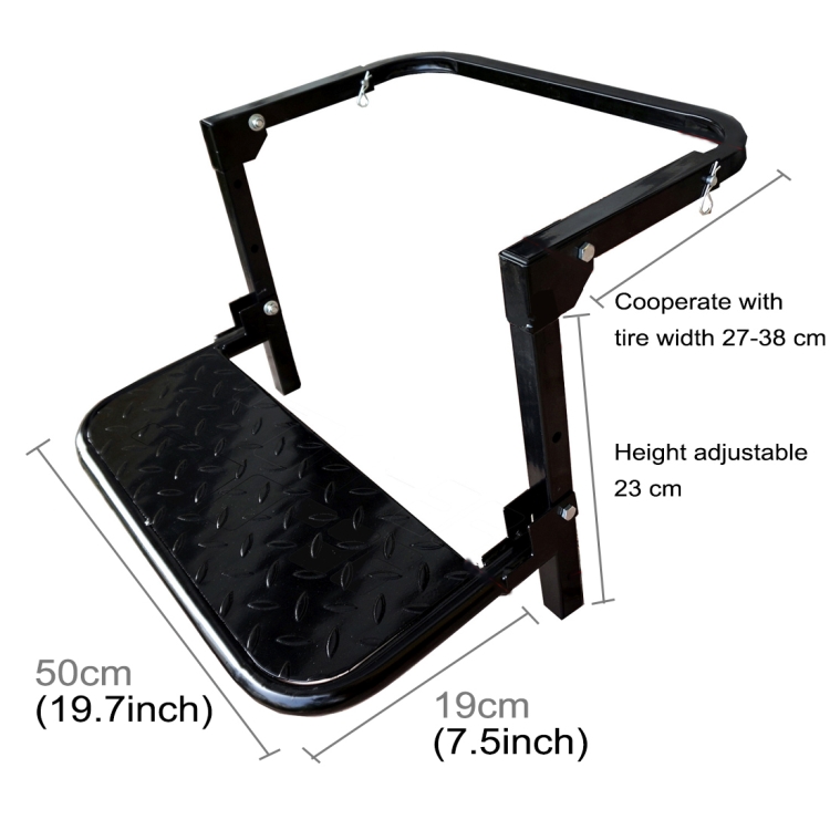 Portable Folding Car Stairs Tyre Mount Steps Ladder for Pickup Trucks ...