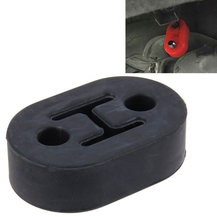 Universal Car Two Holes Adjustable Rubber Mounting Bracket Exhaust Tube ...