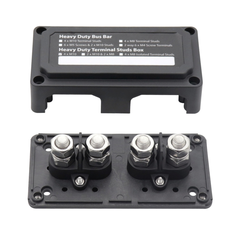 Max DC 48V 200A Heavy-Duty Module Design Bus Bar 4 M10 Terminal Studs ...