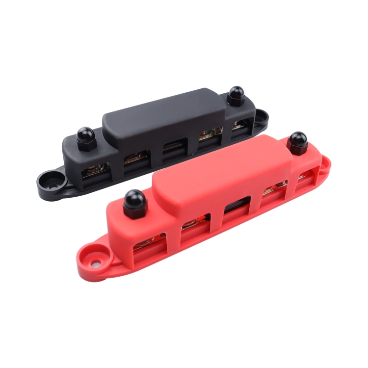 1 Pair RV Yacht M8 Single Row 4-way Power Distribution Block Busbar ...