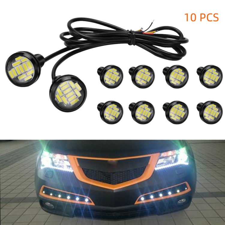 10 PCS 23mm 12LEDs SMD-4014 DC9-80V Motorcycle Eagle Eye Light - Buy ...