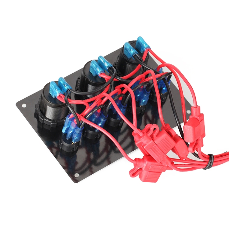 5-Position Switch Dual USB With Voltage Power Base Car Yacht RV Switch ...