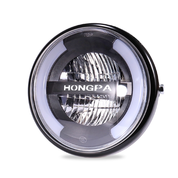 HONGPA Motorcycle Retro Headlights Modified Parts LED General Metal ...