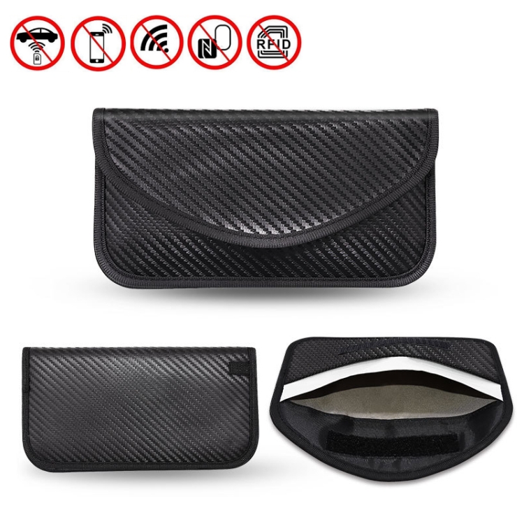 Carbon Fiber Signal Shielding Bag Radiation-proof RFID Phone Key Bag 20 ...
