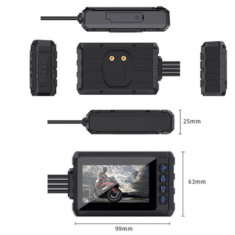 Built-in GPS Wireless WiFi Rainproof 1080P Double Recording Motorcycle ...
