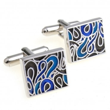 1 Pair Trendy Enamel Cufflink for Men / Women - Buy Online at Best ...
