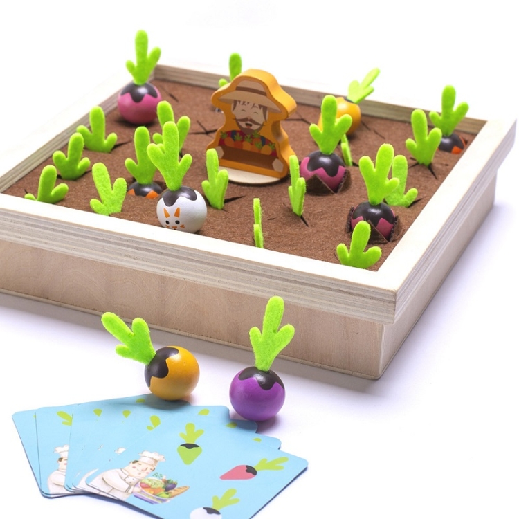 Farm Pulling Carrot Memory Chess Board Game Children Wooden ...