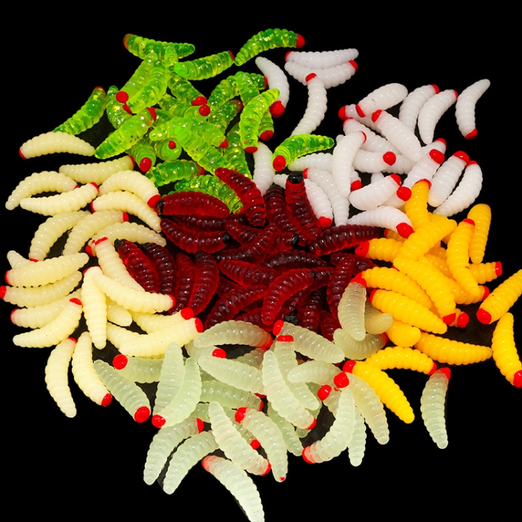 100pcs Red Headed Bread Worm Suite Fake Bait - Buy Online at Best Price ...