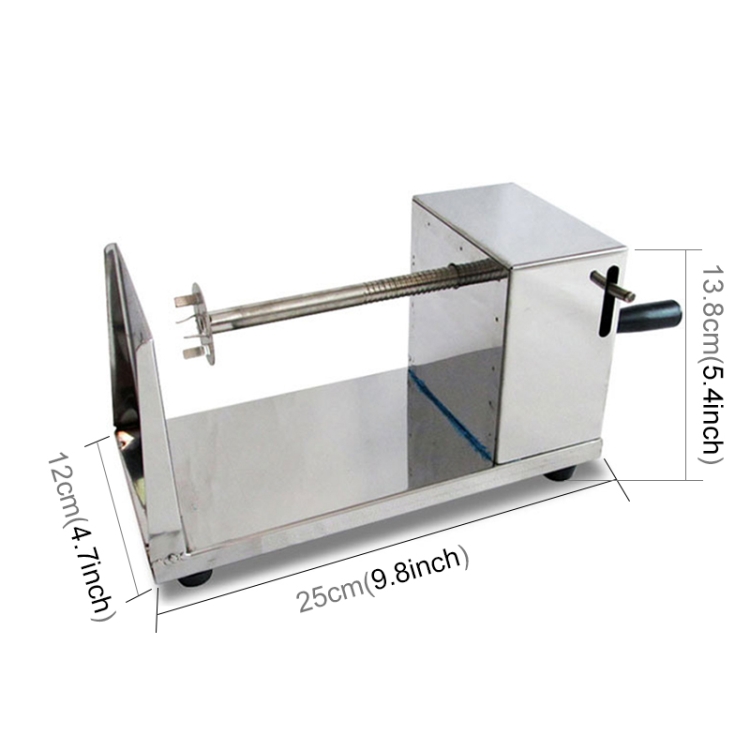 Stainless Steel Manual Spiral Tornado Tower Hand Shake Potato Rotary ...