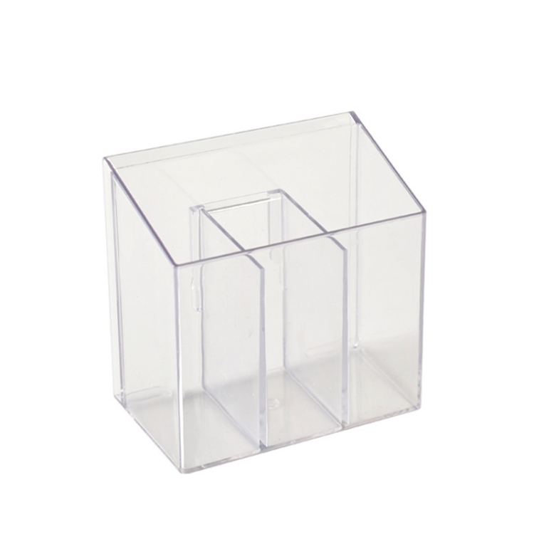3-Compartment Clear Plastic Organizers Wall-Mounted Cosmetic Storage ...