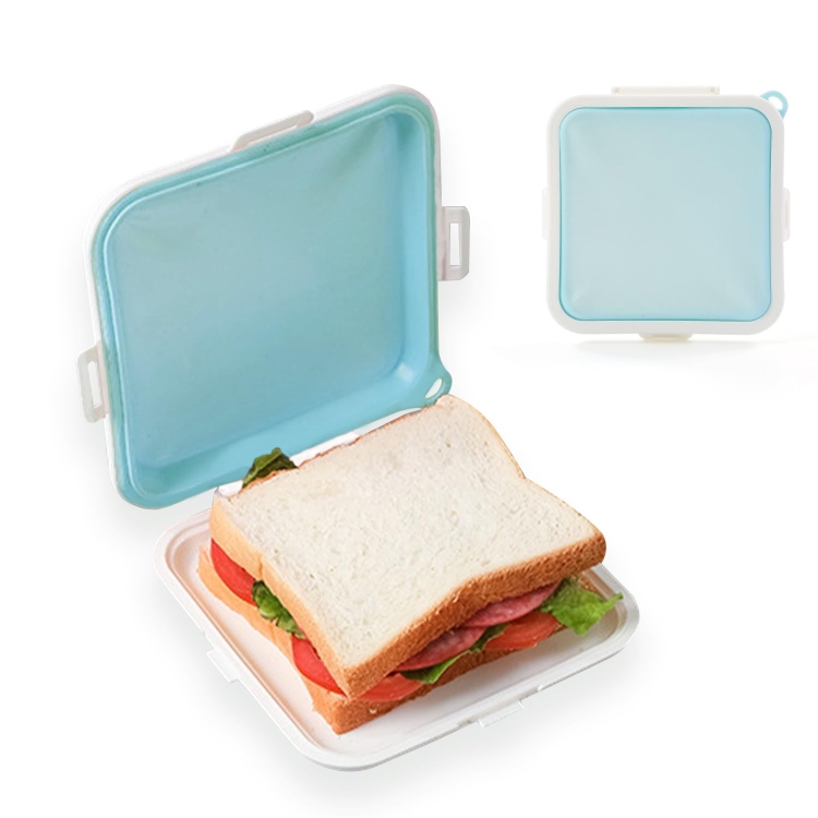 Sandwich Bread Fresh-keeping Storage Box Silicone Portable Take-out ...