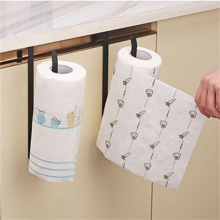 Door Cabinet Hanging Paper Towel Rack Partition Layer Kitchen Paper ...