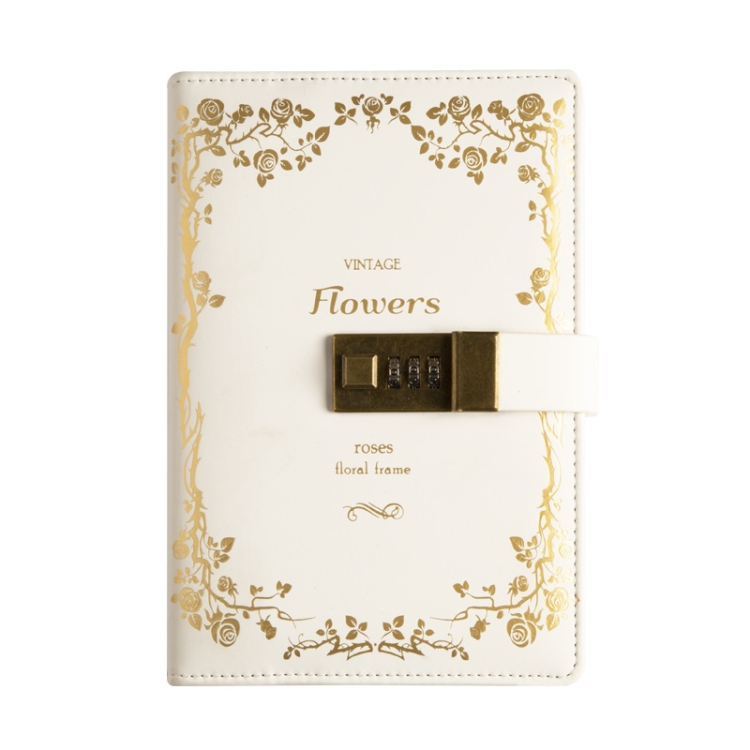 B6 Retro PU Cover Notebook Diary Book with Password Lock - Buy Online ...