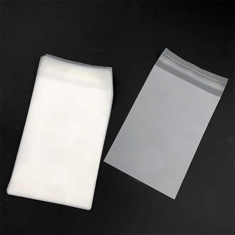 200 PCS Frosted Translucent CPE Self-adhesive Bag Zip Lock Bag ...