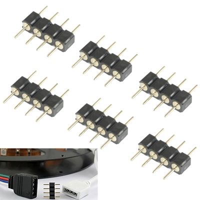 4 Pin Male Connector for RGB LED SMD Strip Light (100pcs in one ...